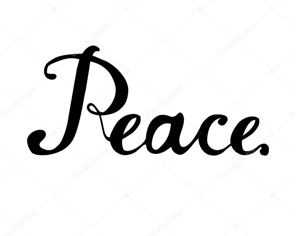 Peace Hand Written Doodle Vector Word White Background — Stock Vector ... Peace Hand Written Doodle Vector Word White Background — Stock Vector ...