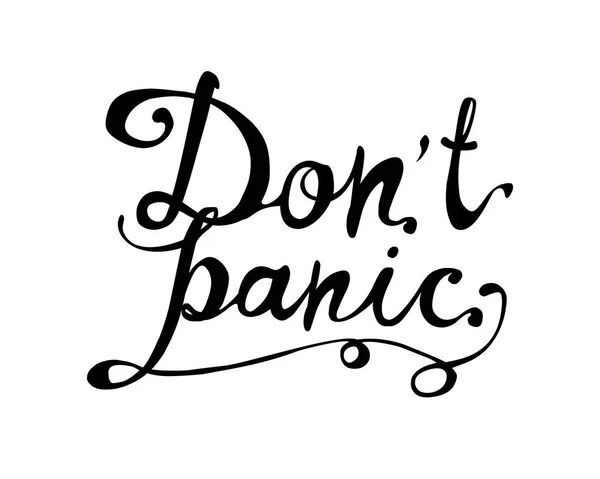 Do not panic lettering Vector Art Stock Images | Depositphotos