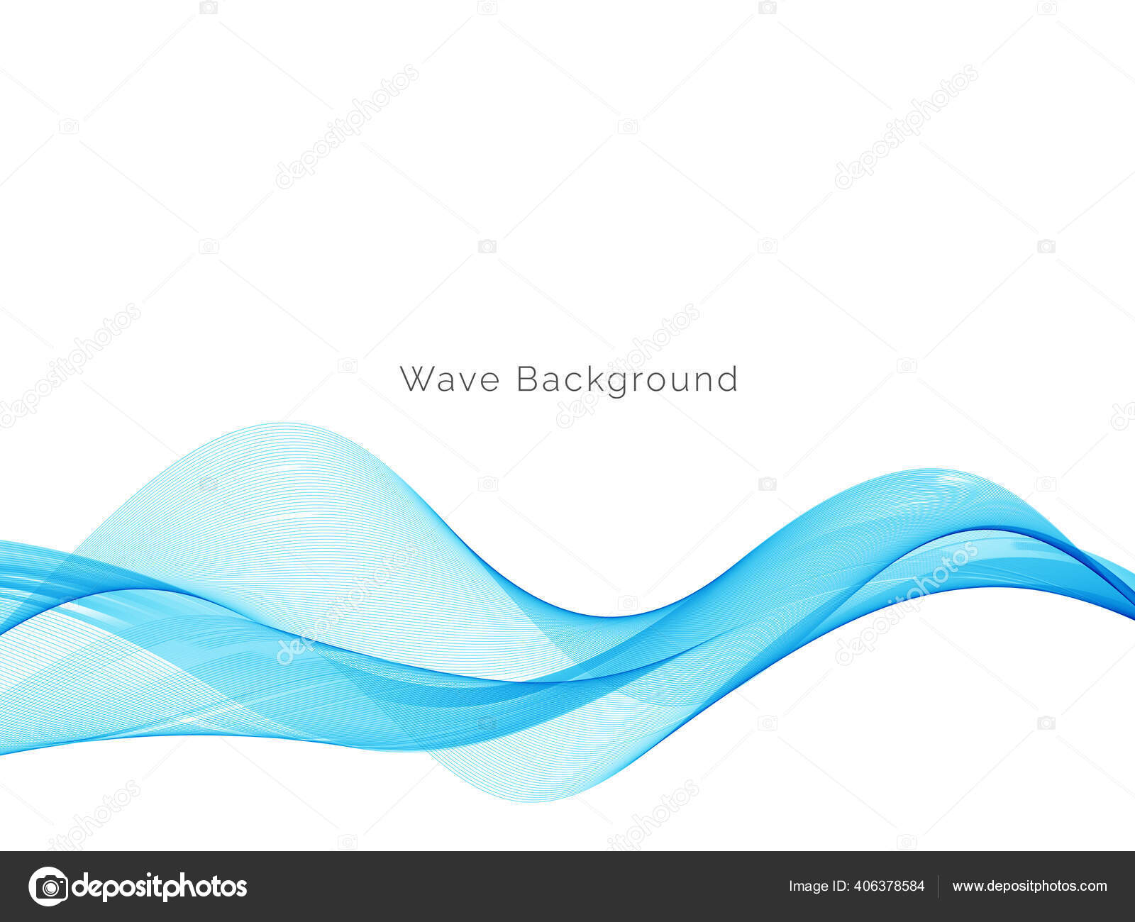 Blue Wave Concept Background Illustration Vector Stock Vector Image by ...