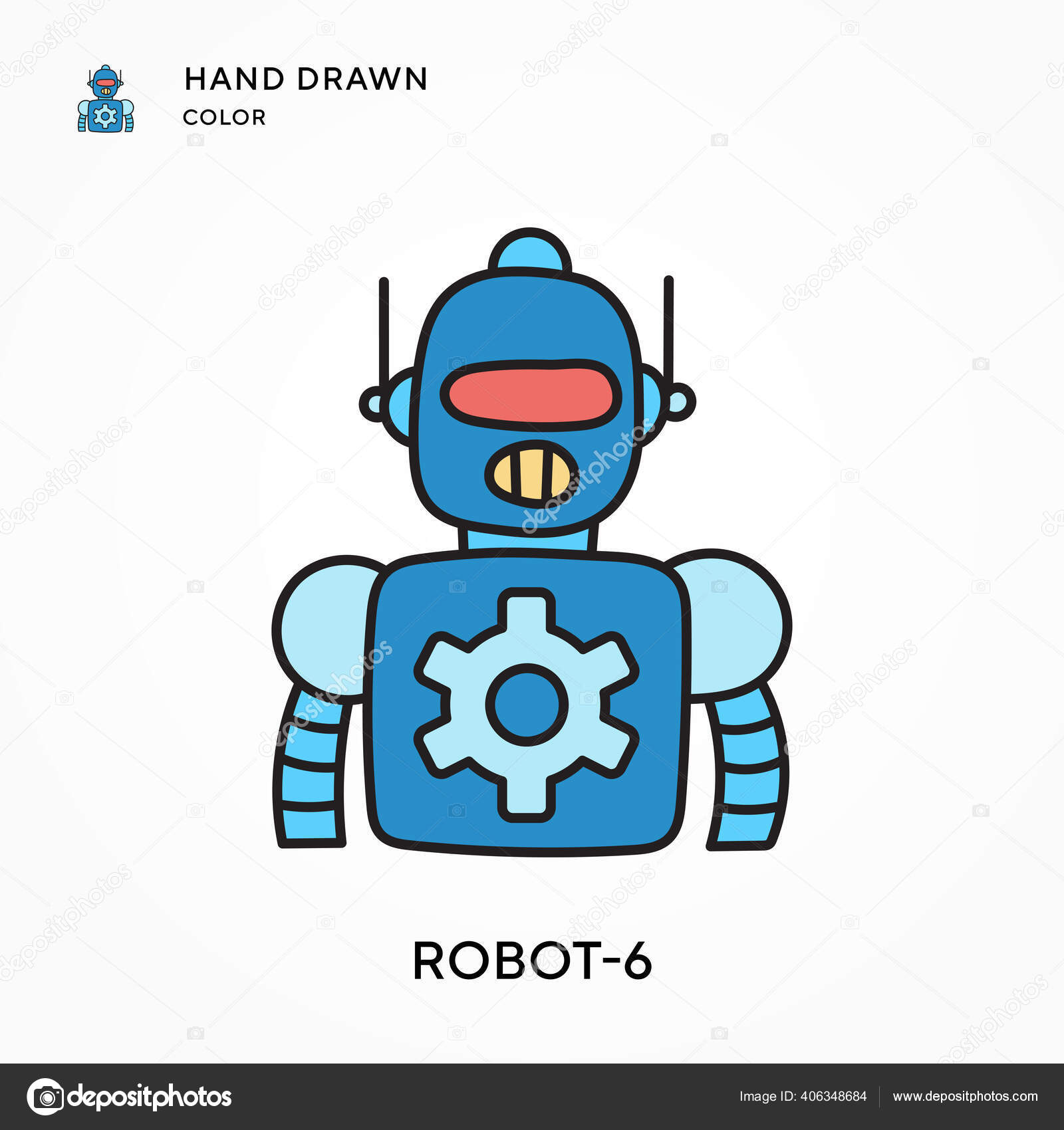 Dibujo De Robot Facil Arte Robótico. Mi Robot Favorito >>>>>>>>>>