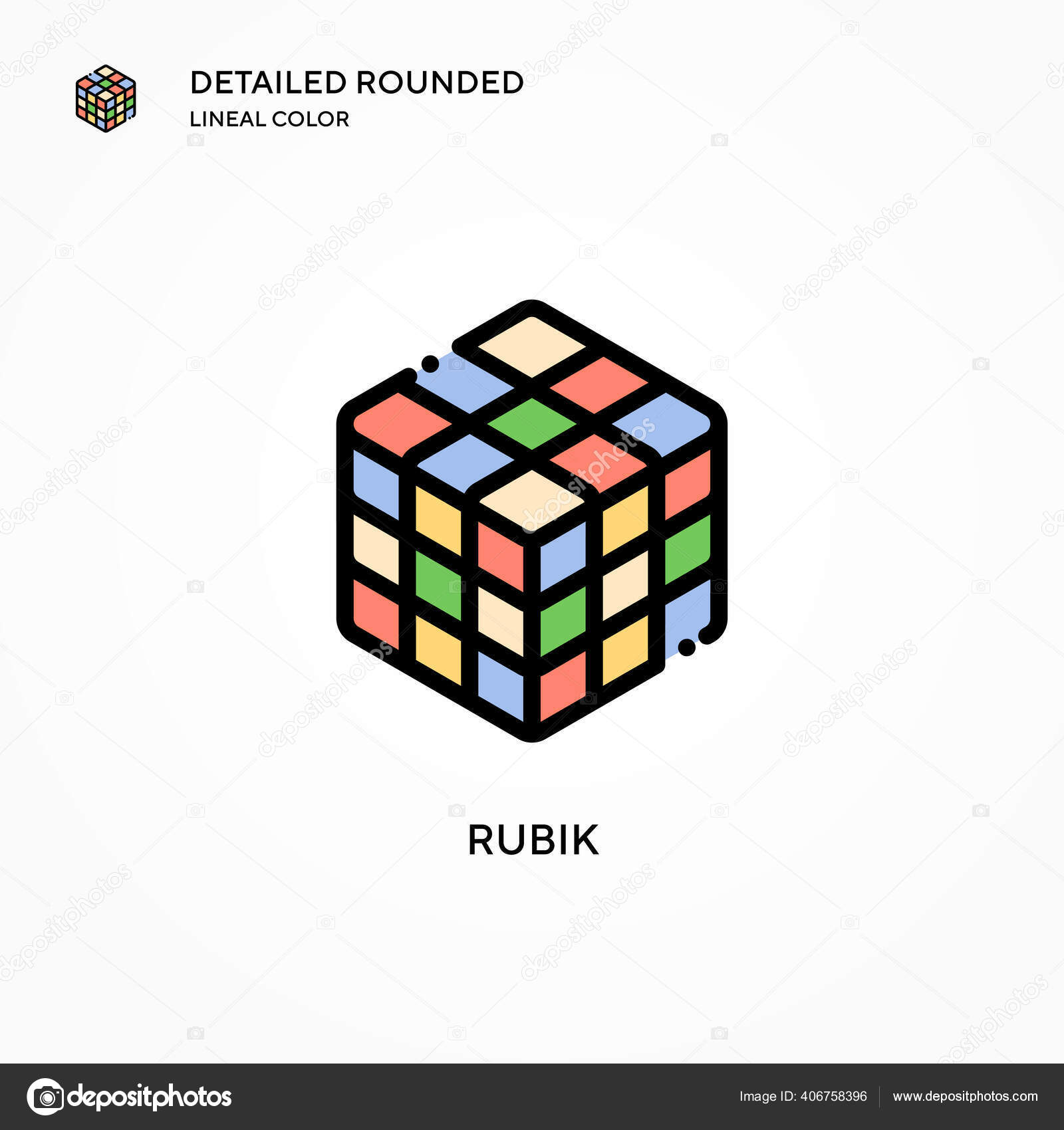 Rubik Vector Icon Modern Vector Illustration Concepts Easy Edit ...