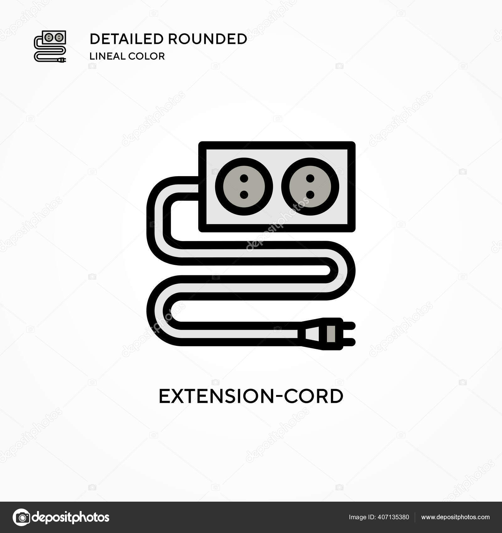 Extension Cord Vector Icon Modern Vector Illustration Concepts Easy ...