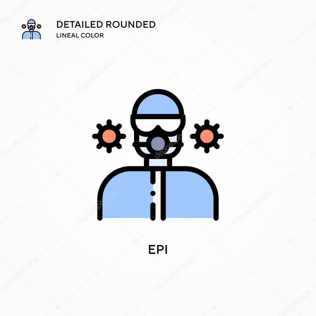 Icono del vector Epi. Conceptos modernos de ilustración vectorial ...