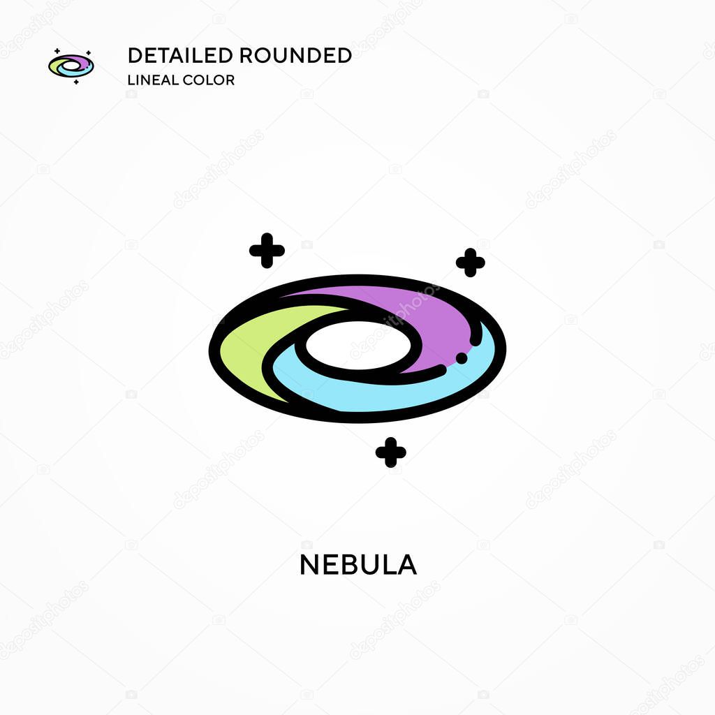 Icono de vector de nebulosa. Conceptos modernos de ilustración ...