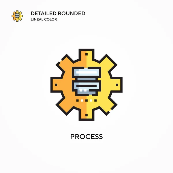 Icono de vector de proceso. Conceptos modernos de ilustración vectorial ...