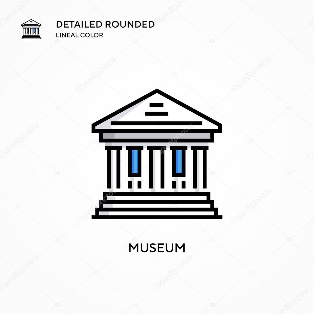 Icono del vector del museo. Conceptos modernos de ilustración vectorial ...