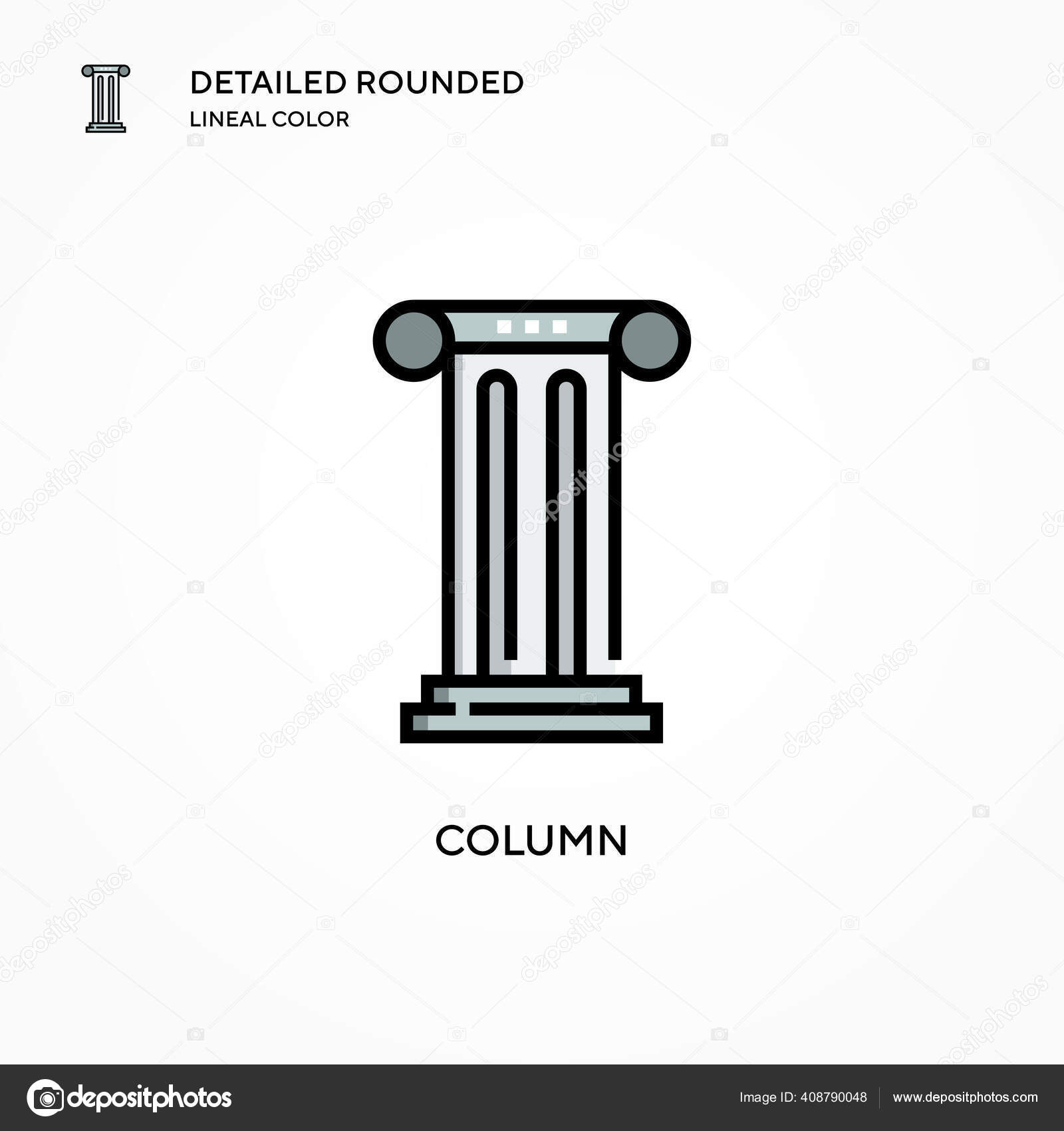 Column Vector Icon Modern Vector Illustration Concepts Easy Edit ...
