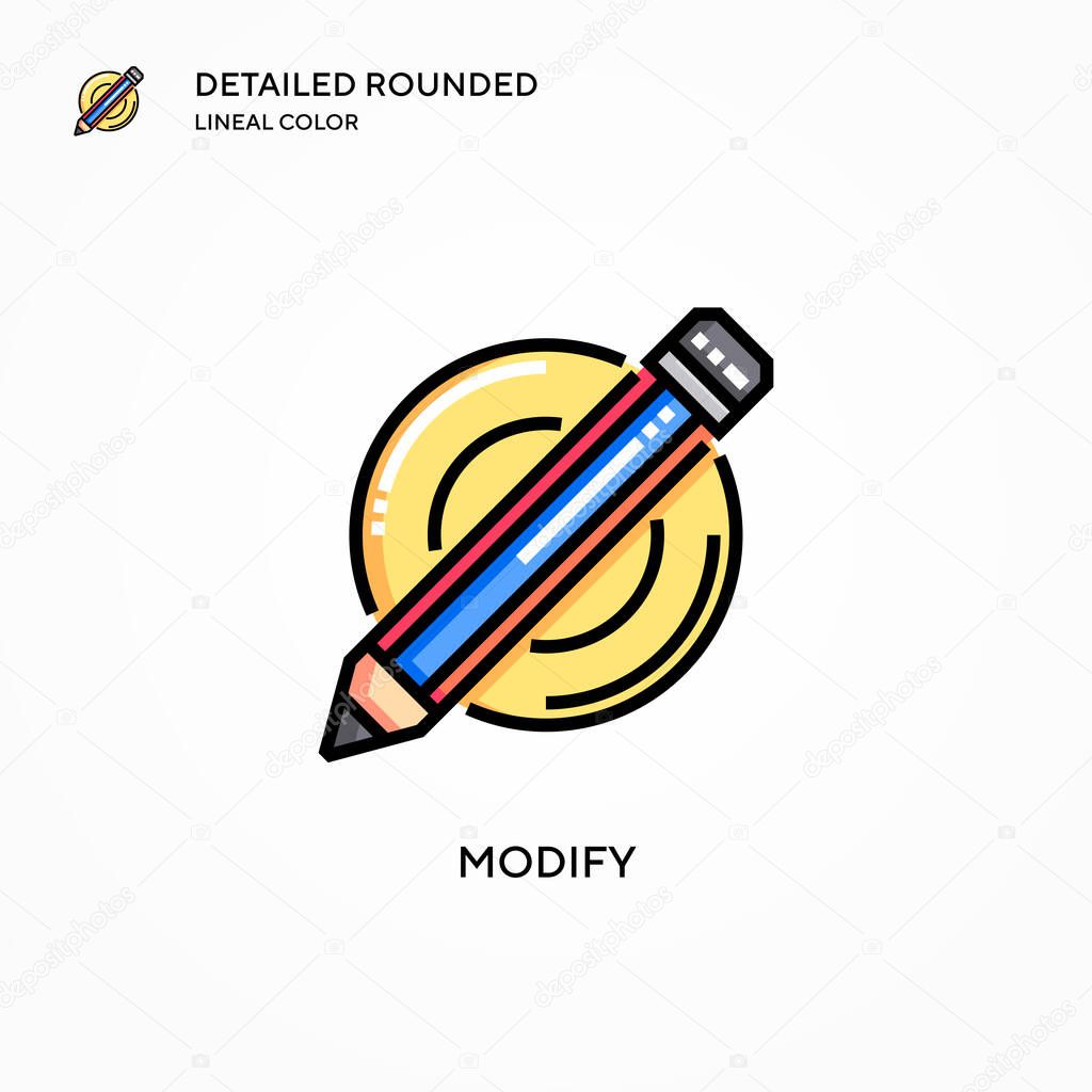 Modificar icono de vector. Conceptos modernos de ilustración vectorial ...