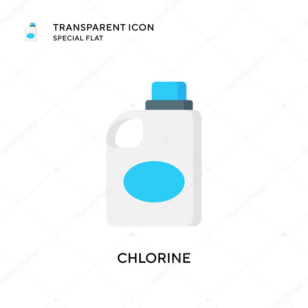 Icono de vectores de cloro. Ilustración de estilo plano. EPS 10 vector ...