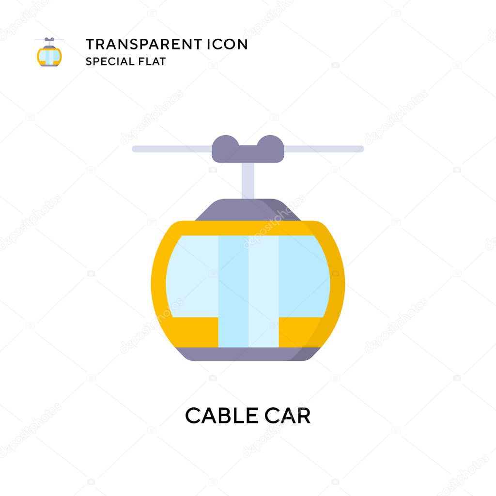 Icono de vector de teleférico. Ilustración de estilo plano. EPS 10 ...