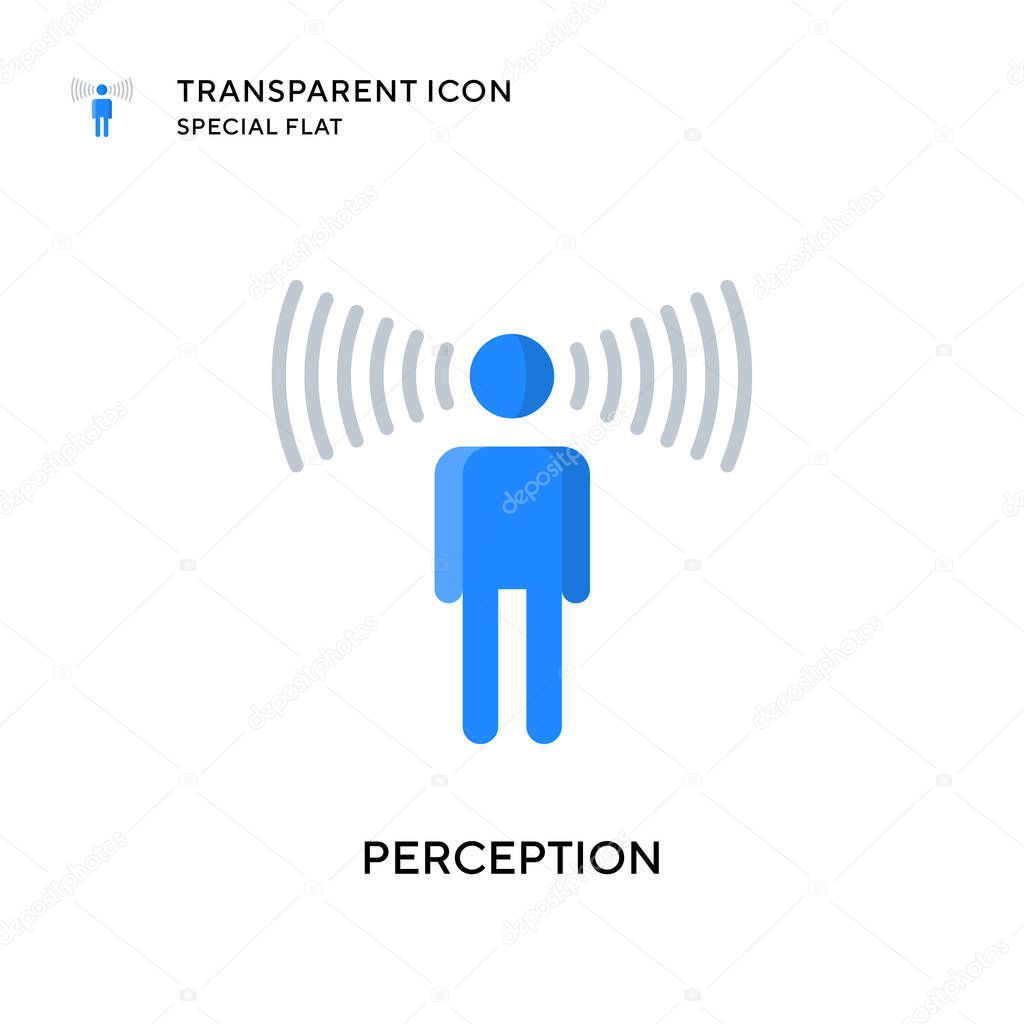 Icono de vector de percepción. Ilustración de estilo plano. EPS 10 ...