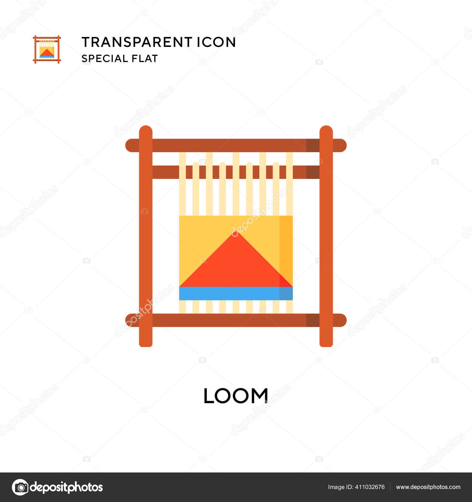 Loom Vector Icon Flat Style Illustration Eps Vector Stock Vector by ...