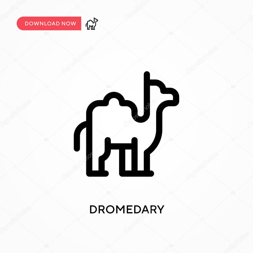 Dromedario Icono de vector simple. Moderno, simple ilustración de ...