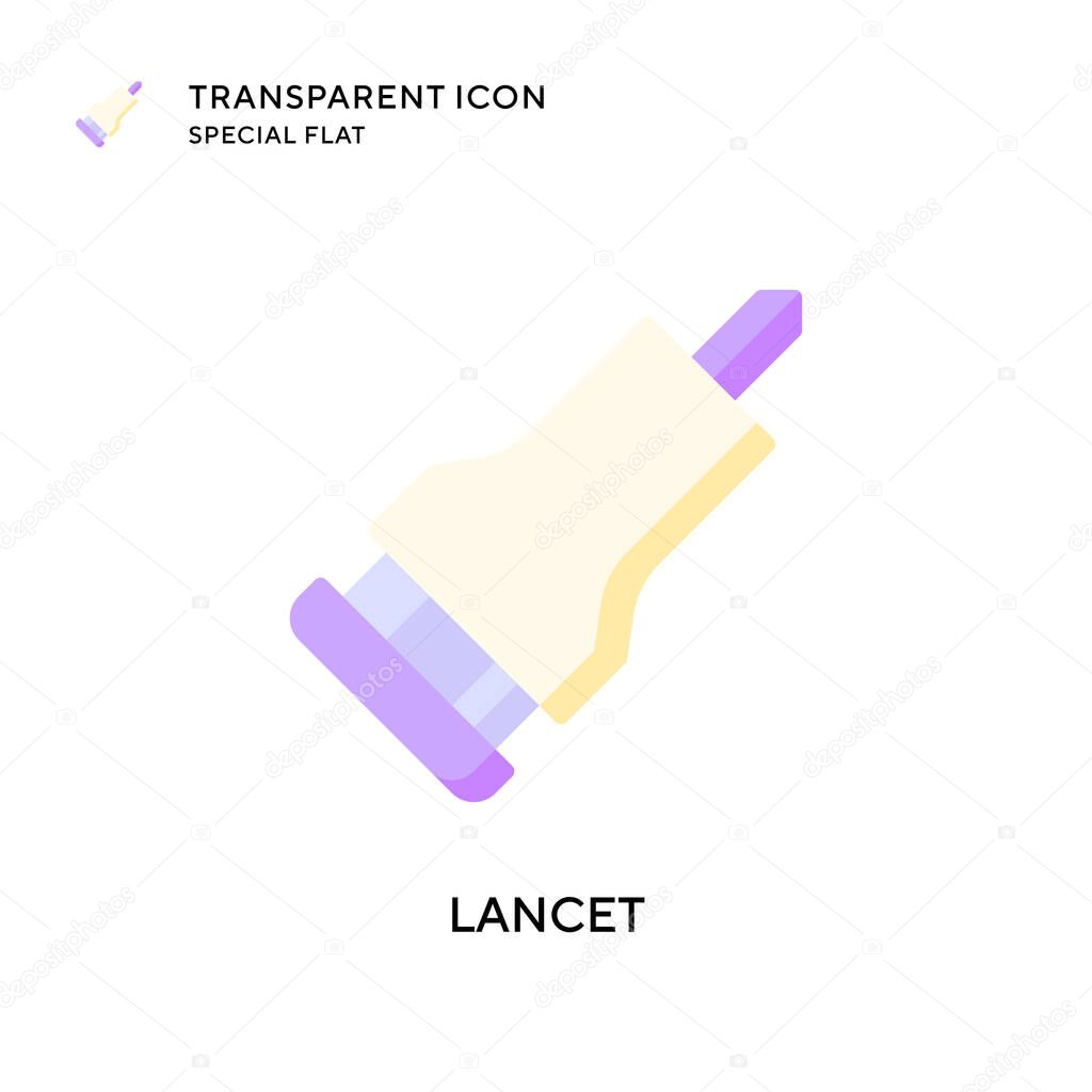 Icono del vector Lancet. Ilustración de estilo plano. EPS 10 vector. 2023