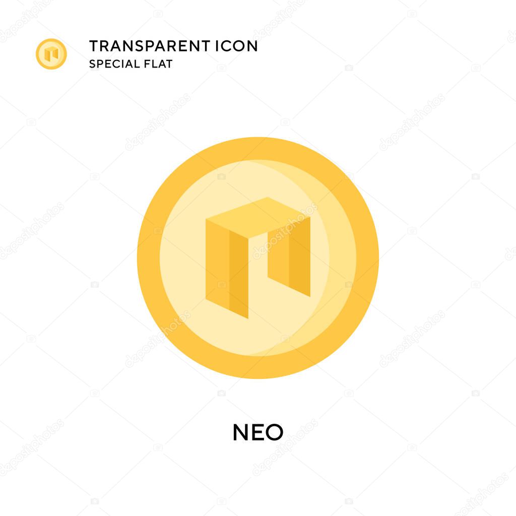 Icono de Neo vector. Ilustración de estilo plano. EPS 10 vector. 2024