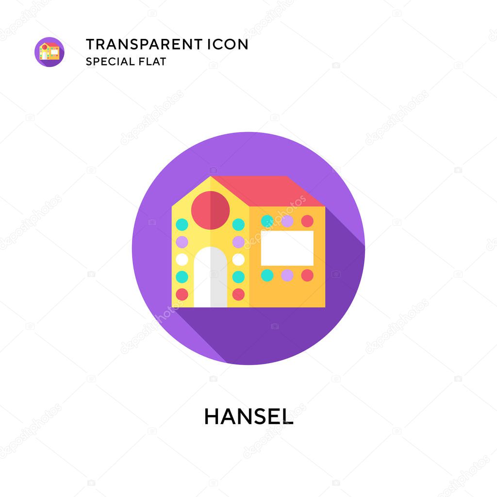 Icono del vector Hansel. Ilustración de estilo plano. EPS 10 vector. 2022