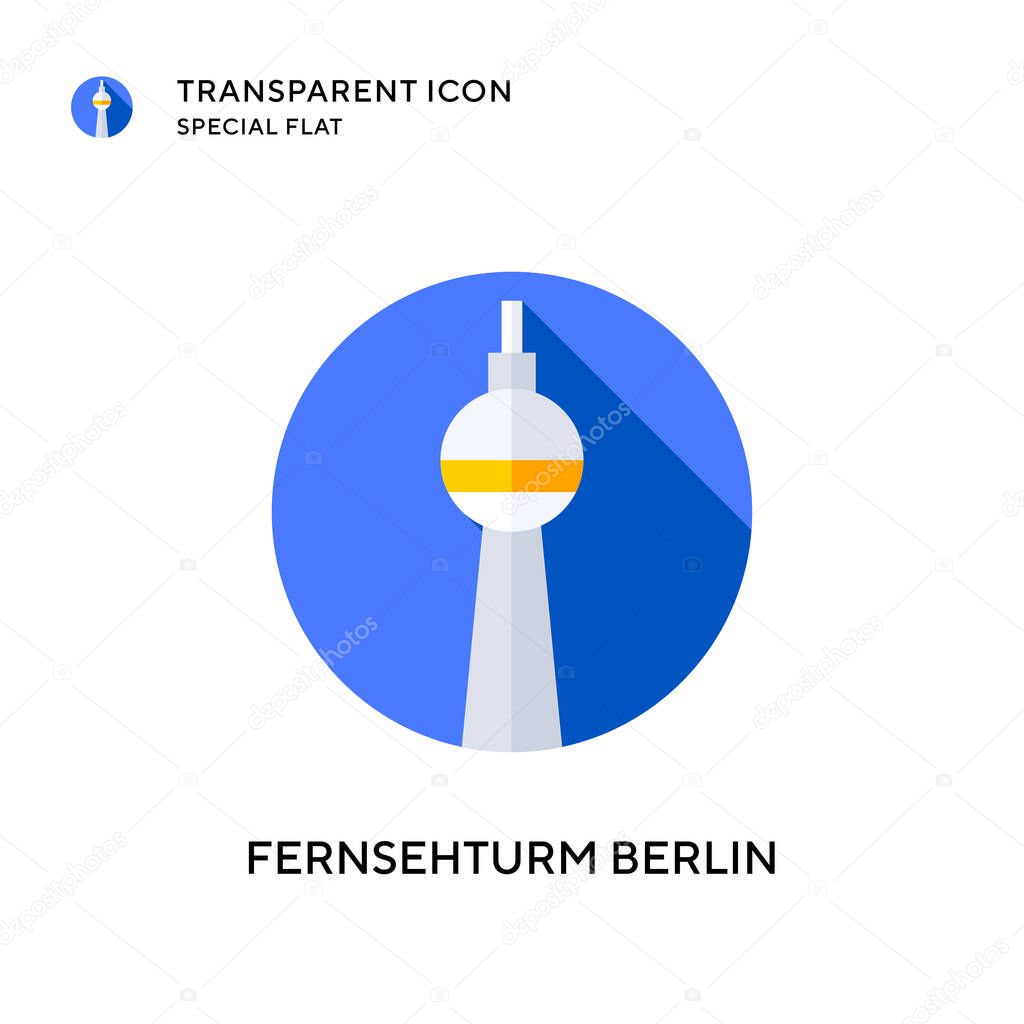 Fernsehturm berlin vector icono. Ilustración de estilo plano. EPS 10 vector. 2023