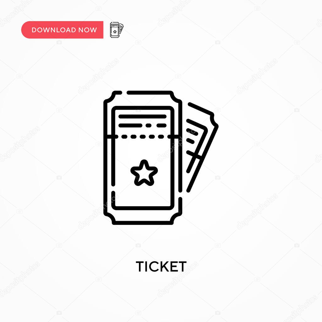 Ticket Icono de vector simple. Moderno, simple ilustración de vector ...