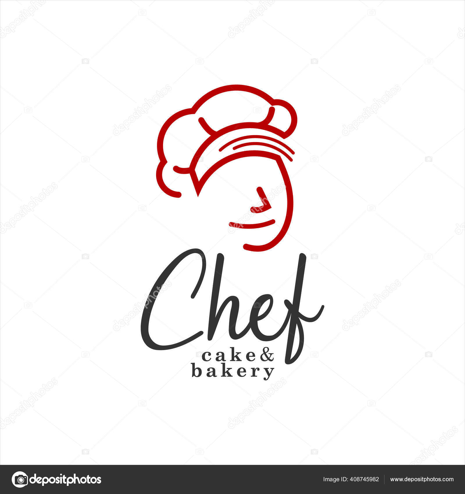 Chef Logo Pastry Bakery Badge Template Organic Bake Bread Shop Stock ...