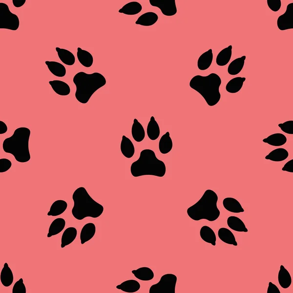 Seamless pattern with dog tracks. Vector illustration. - Stock Image ...
