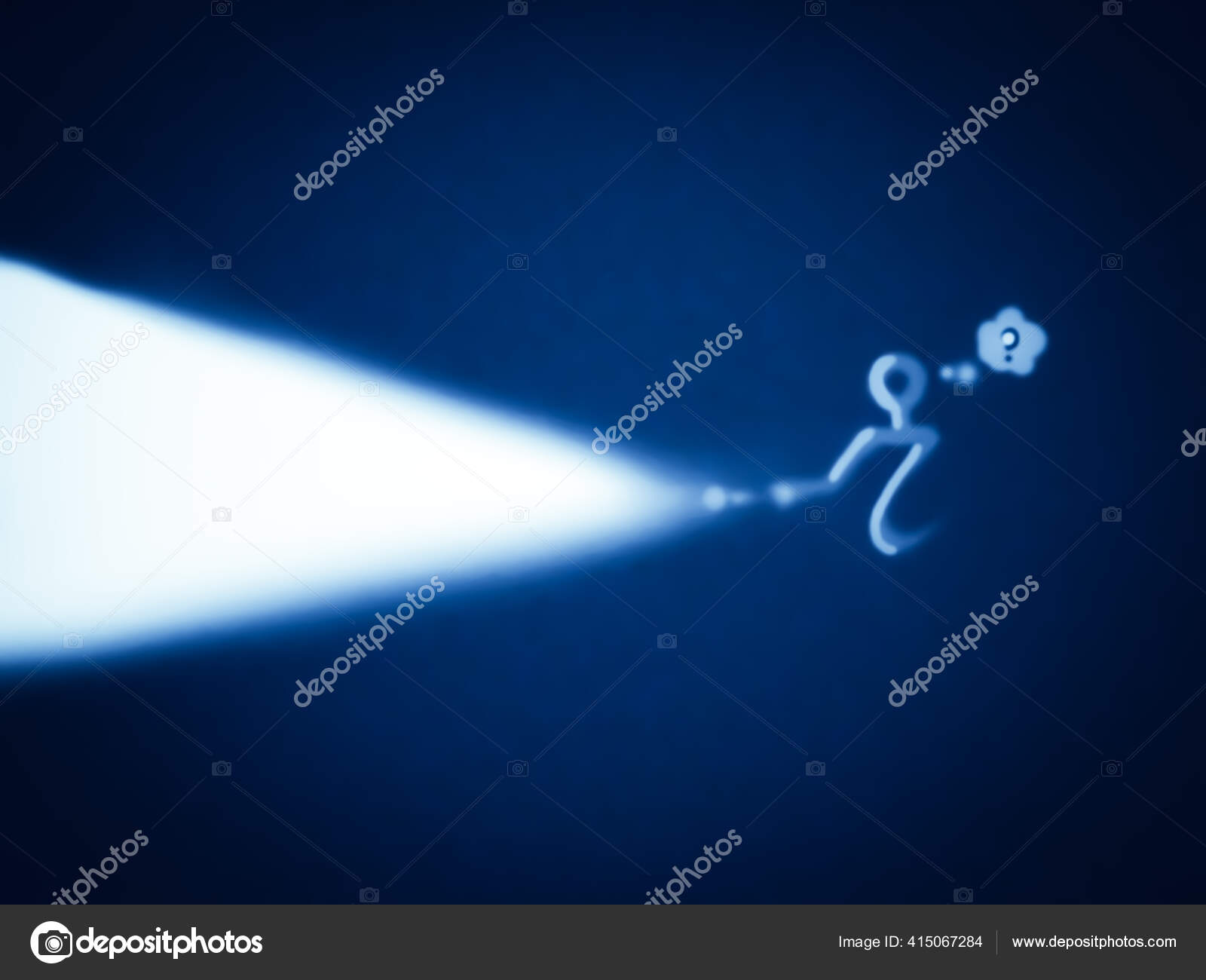 Man Searching Mysterious Answer Question Torch — Stock Photo © mahesh30 ...