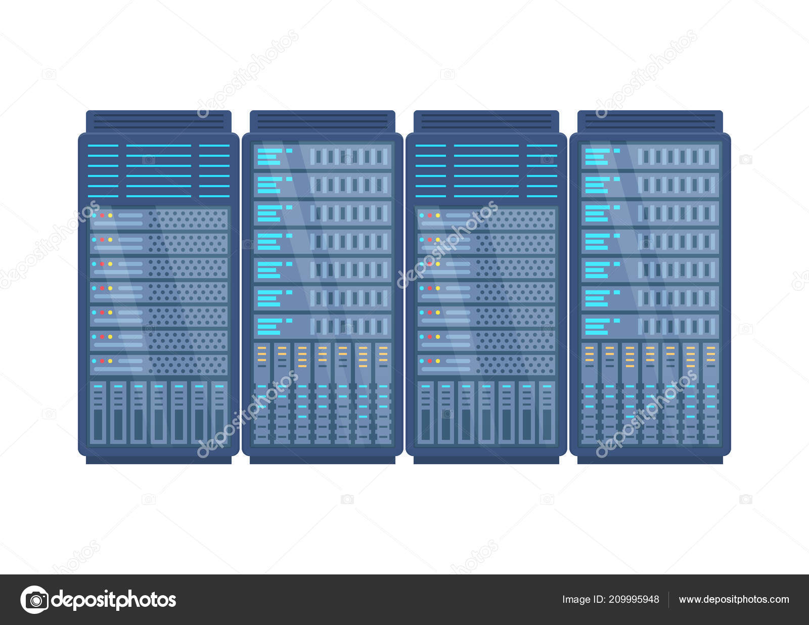Server rack, network station, database hosting, storage, cloud storage ...