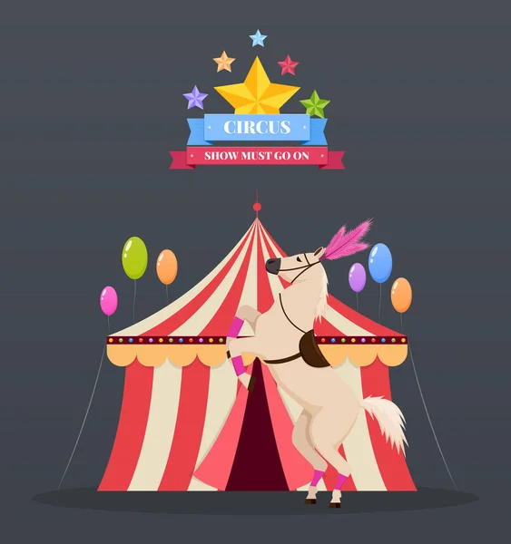 Circus welcome. Invitation to activity, event, loud show program. Stock ...