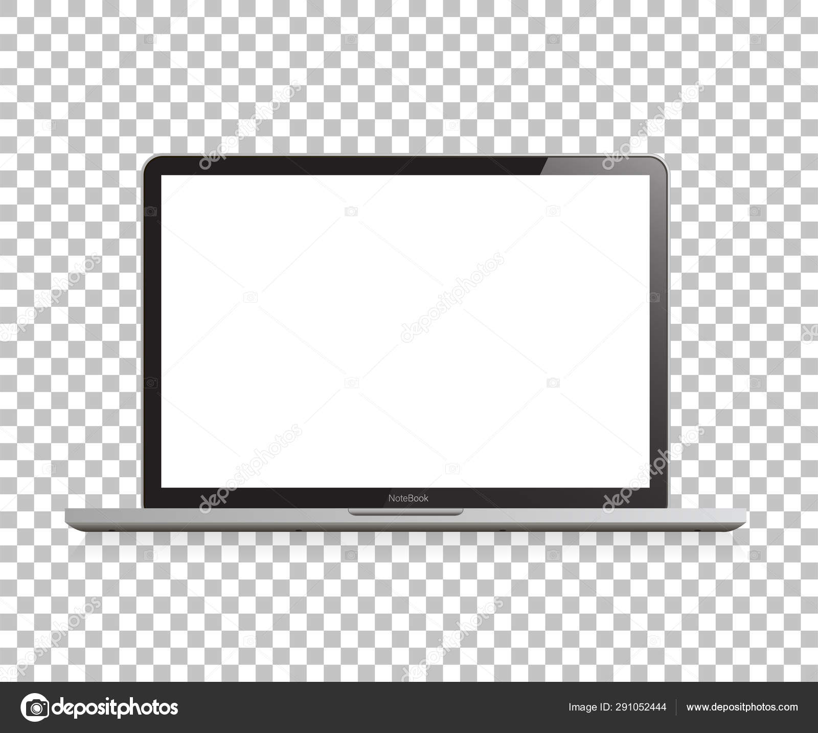 Laptop realistic computer in mockup style. Laptop isolated on a Stock ...