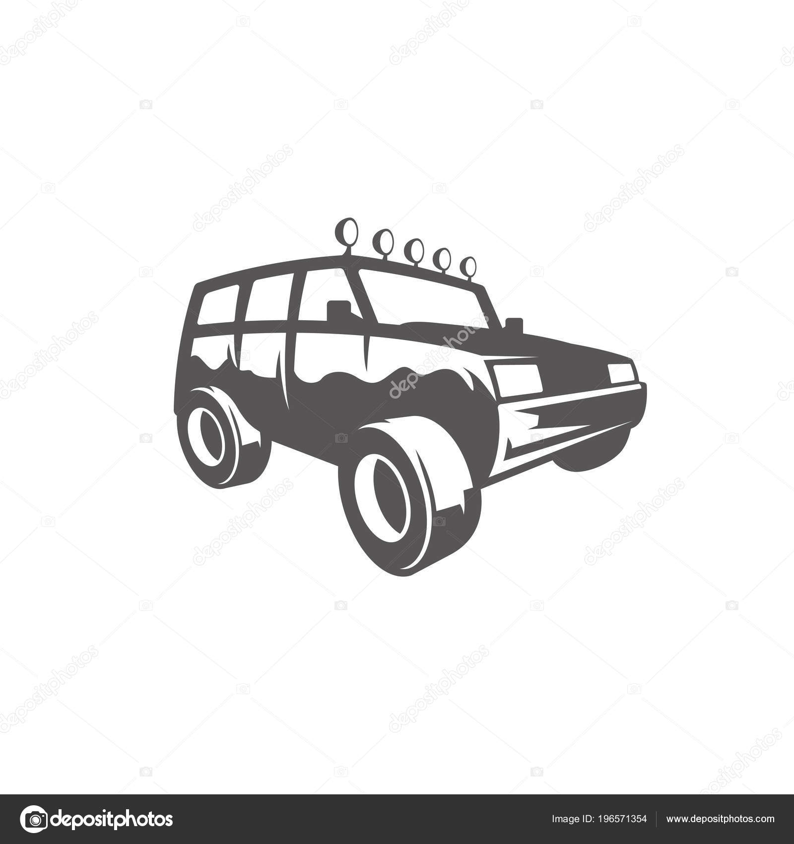 Road Car Isolated White Background Vector Illustration Expedition Suv ...