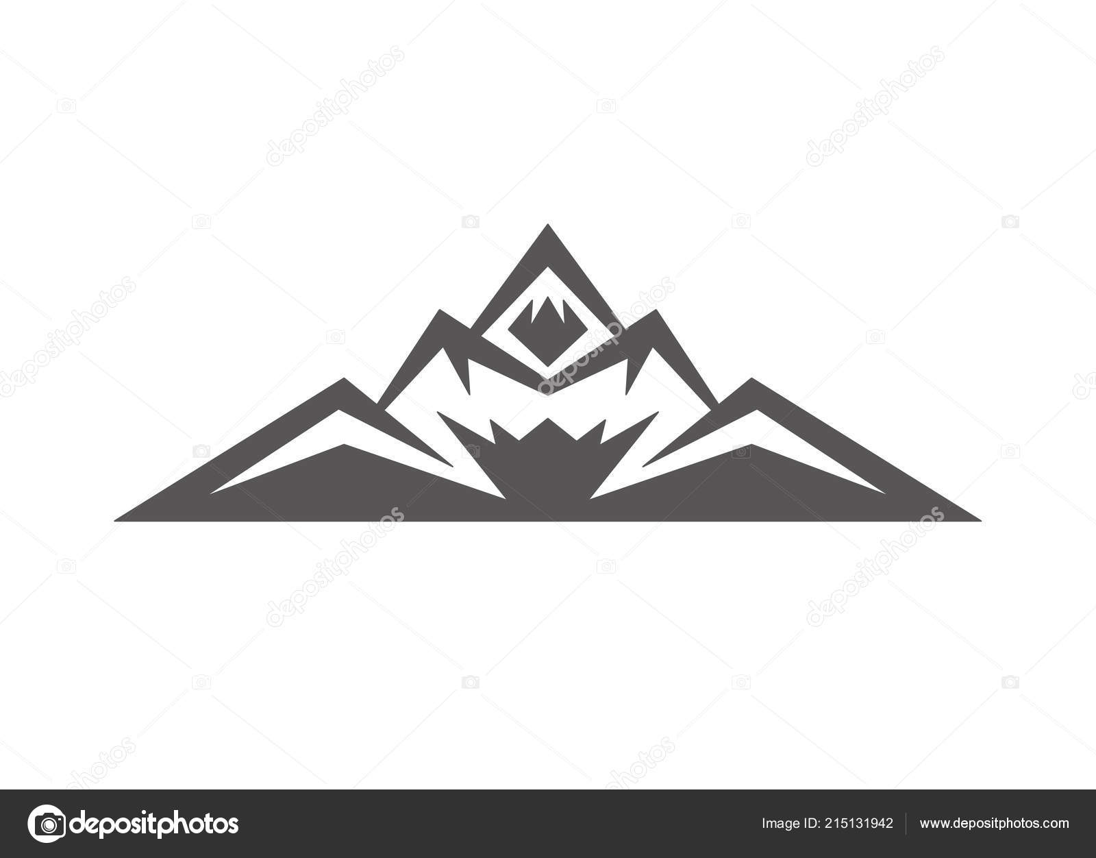 Mountain Shape Isolated White Background Vector Illustration Mountain Hills Vector Stock Vector ...