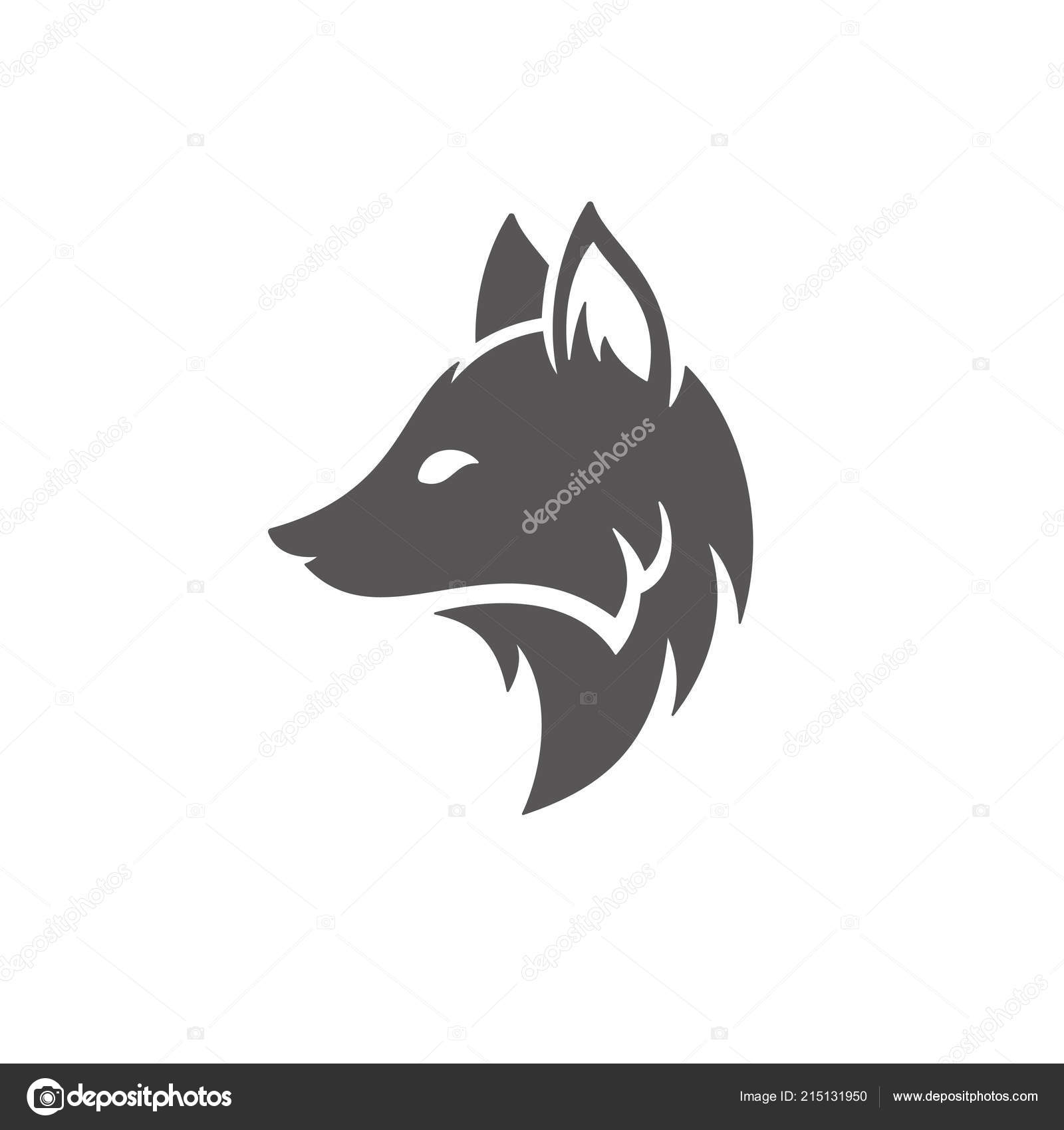 Fox Silhouette Isolated White Background Vector Illustration Fox Head Vector Stock Vector Image ...