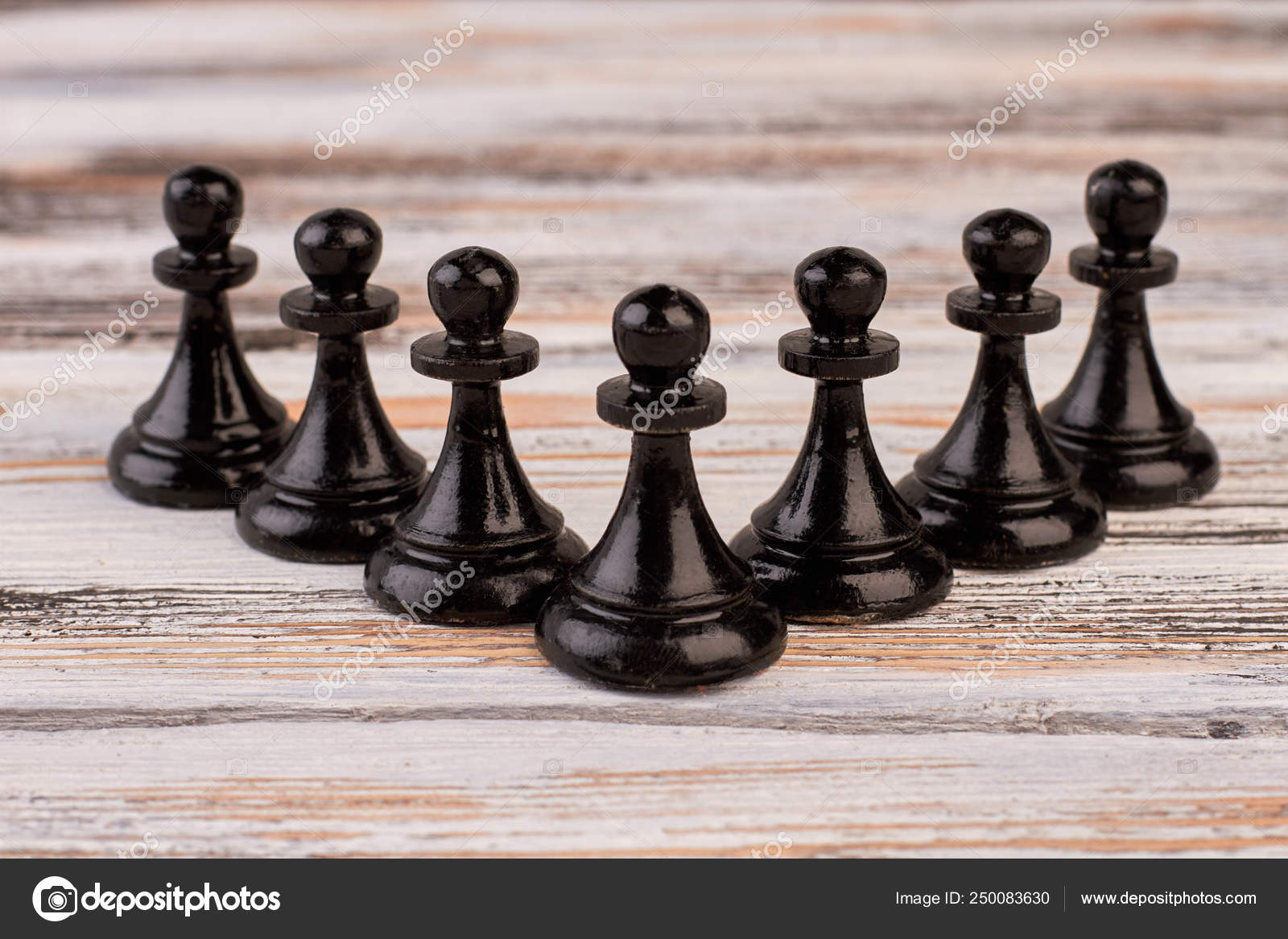 Composition of black chess pawns. Stock Photo by ©Denisfilm 250083630