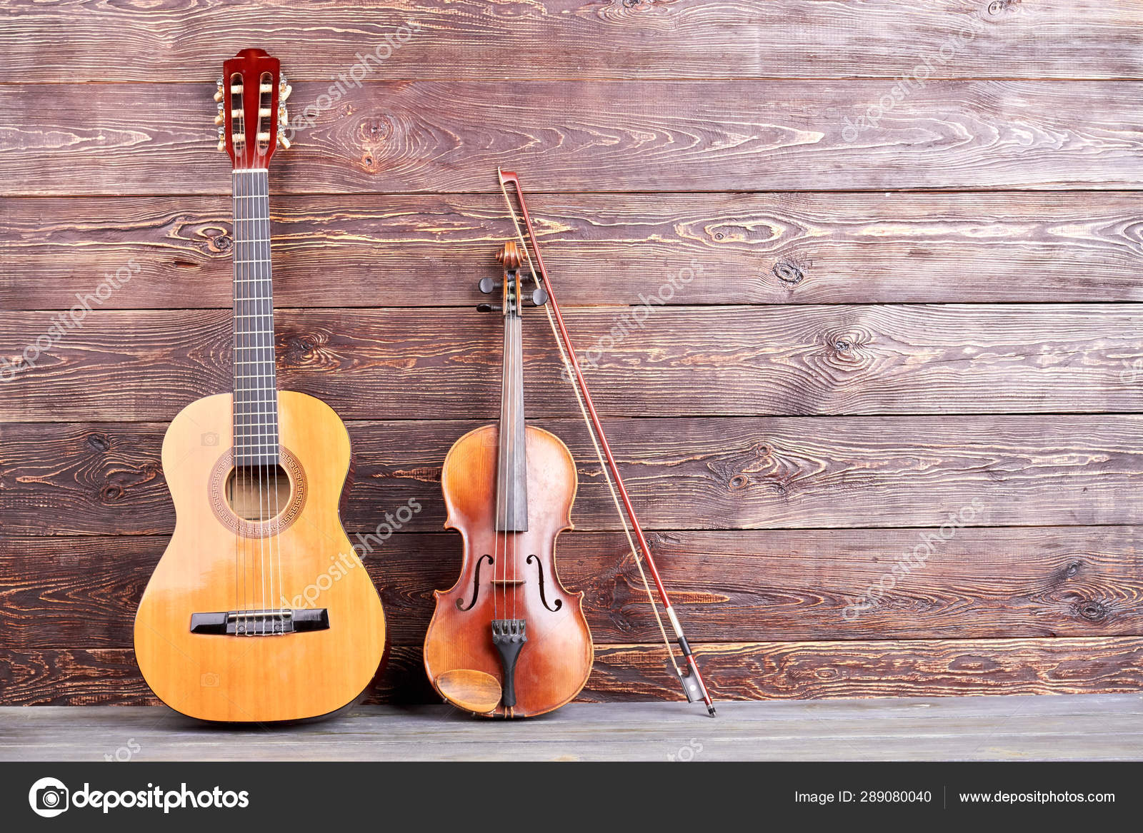 Vintage musical instruments and copy space. Stock Photo by ©Denisfilm ...