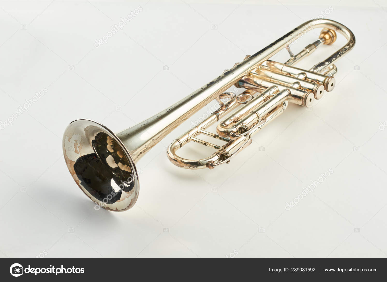 Old orchestra instrument on light background. Stock Photo by ©Denisfilm ...
