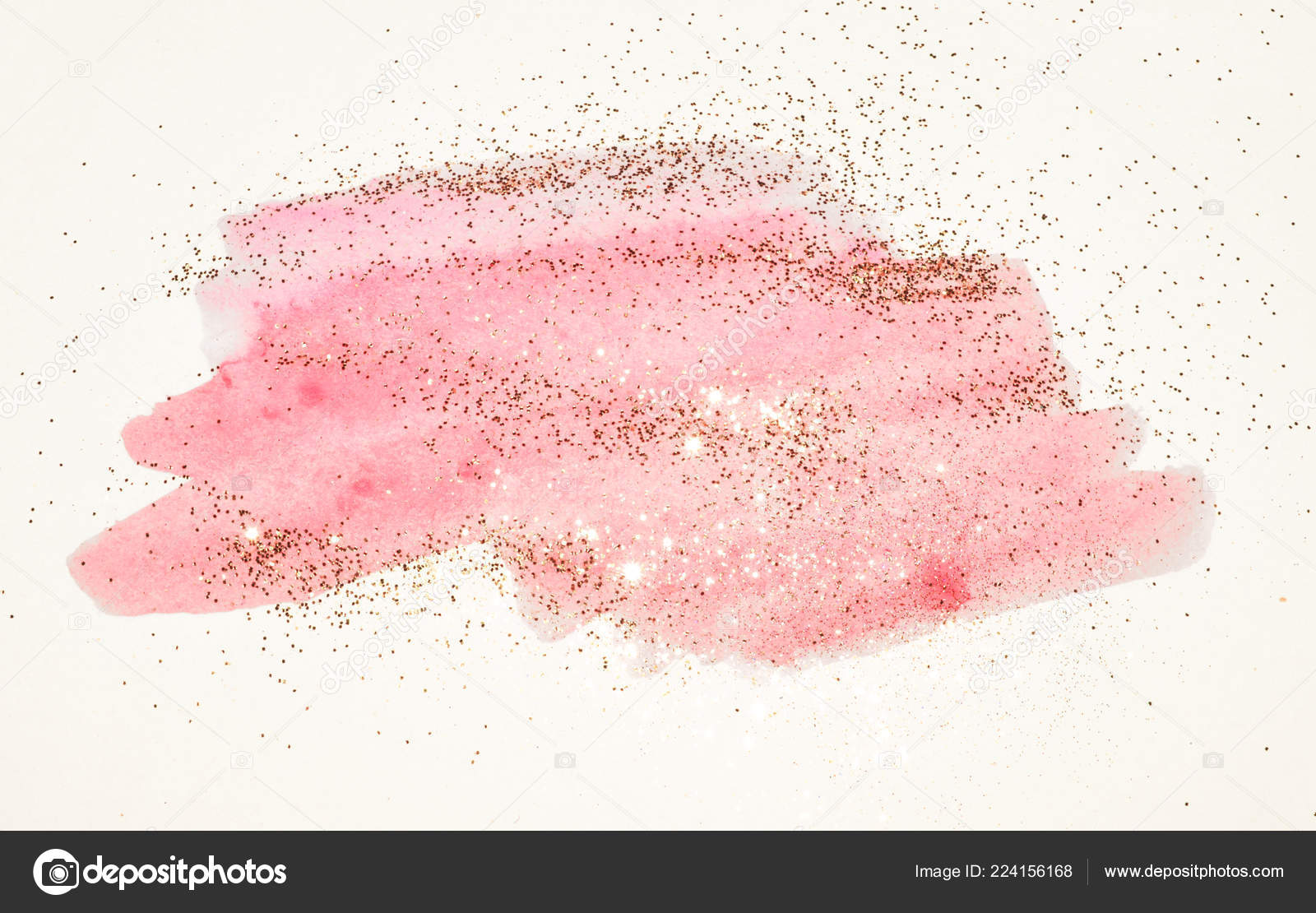 Abstract Pink Watercolor Splash Golden Glitter Vintage Nostalgic Colors ...
