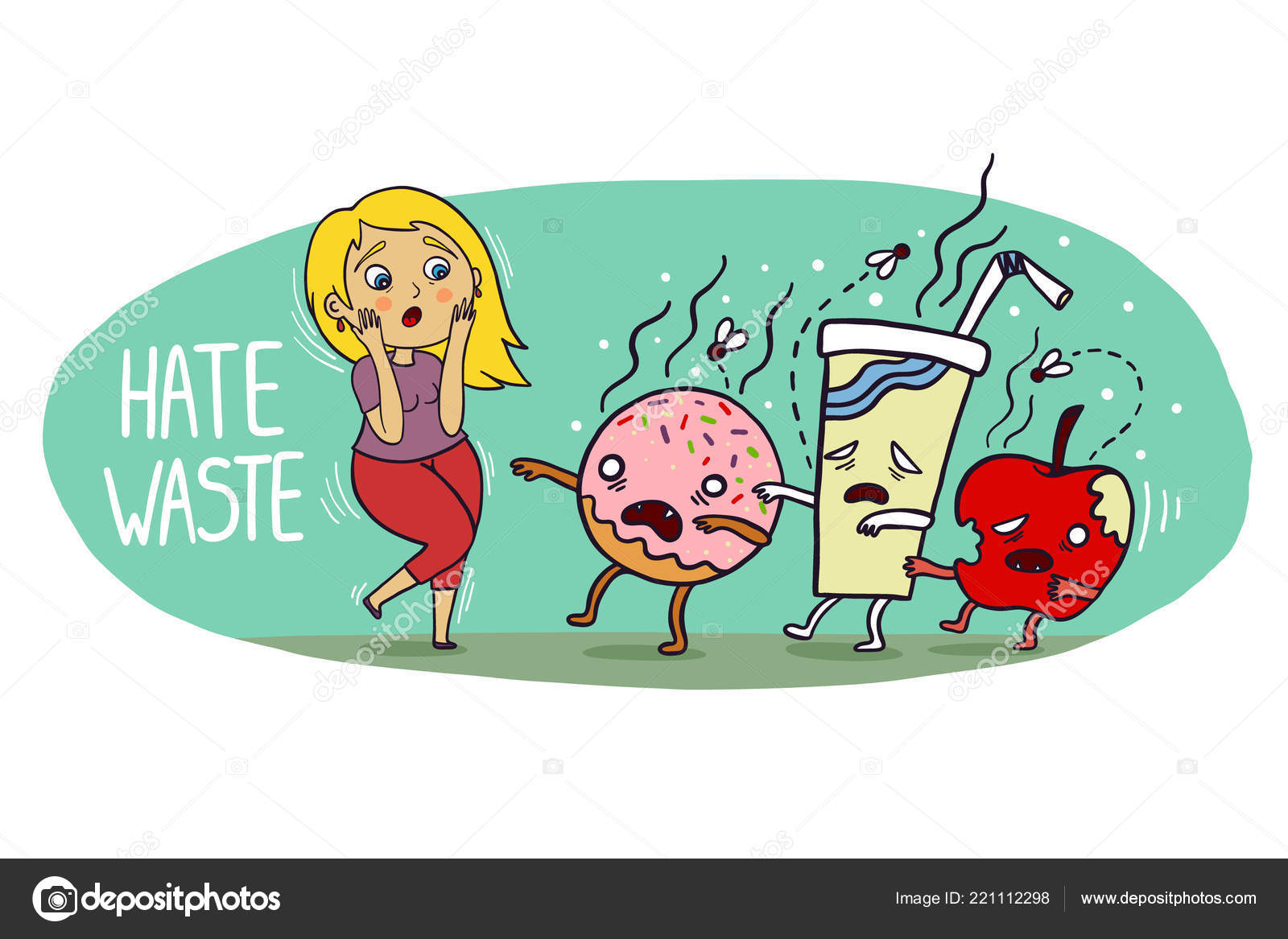 Food Waste Cartoon
