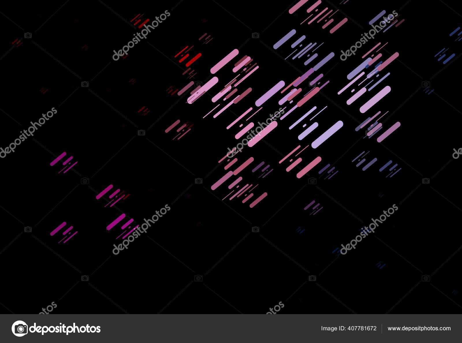 Dark Black Vector Backdrop Long Lines Shining Colored Illustration ...