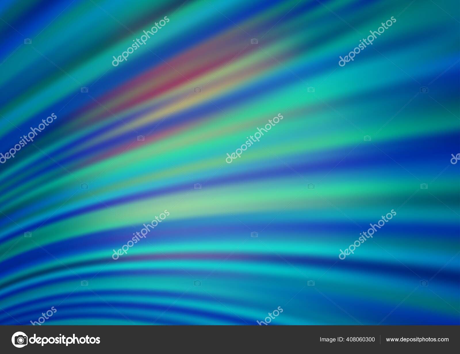 Curved Light Rays Blue Tones Vector Blurred Shine Abstract Background ...