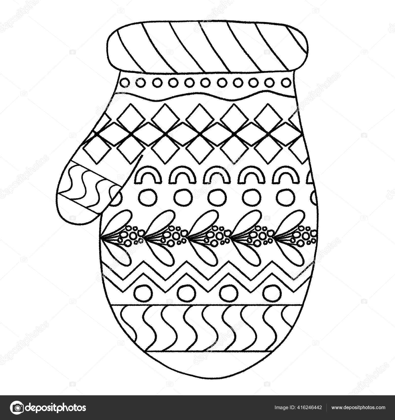 Mitten Coloring Pages