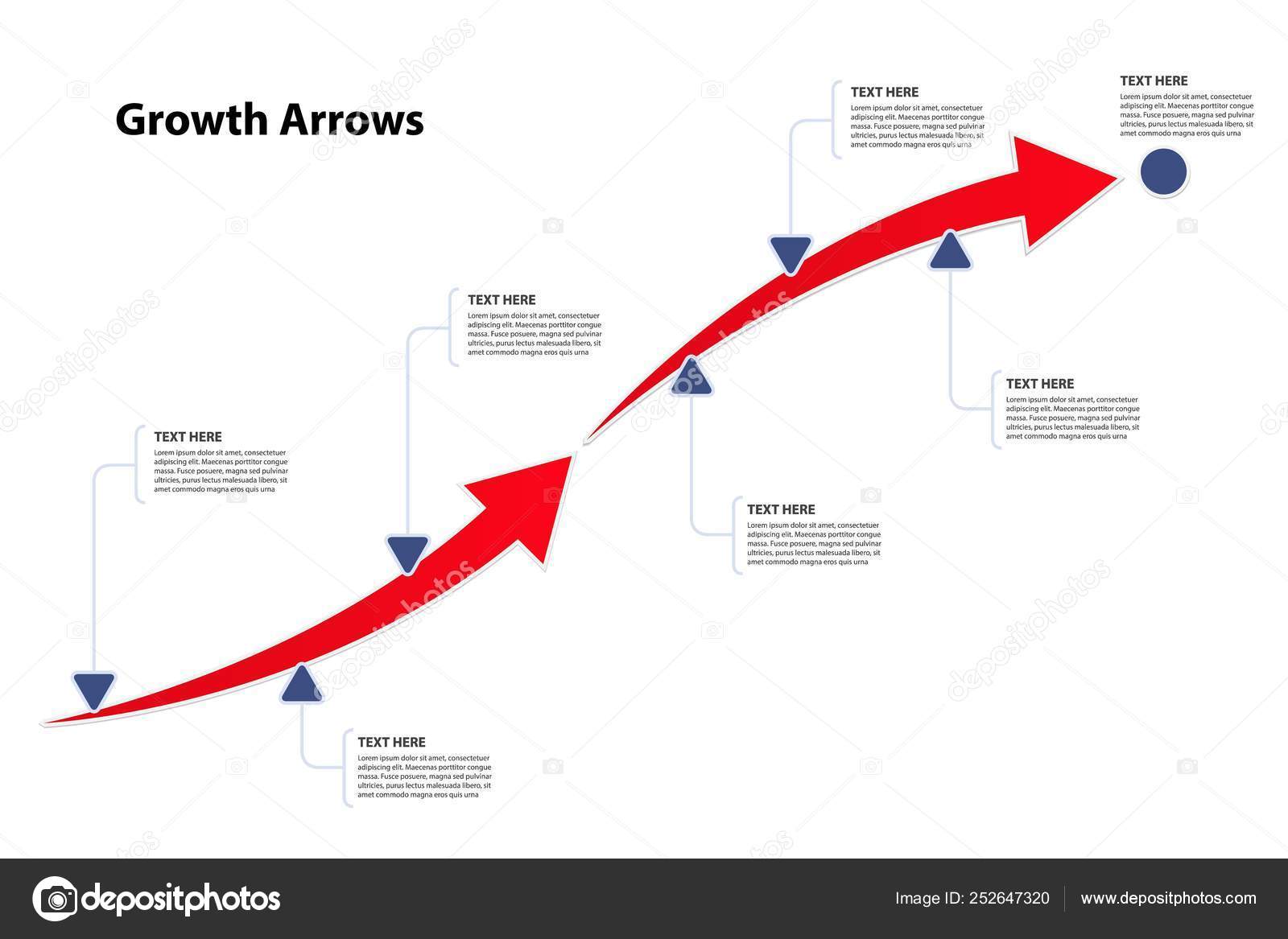 Red Growth Arrows White Background Vector Stock Vector Image by ...