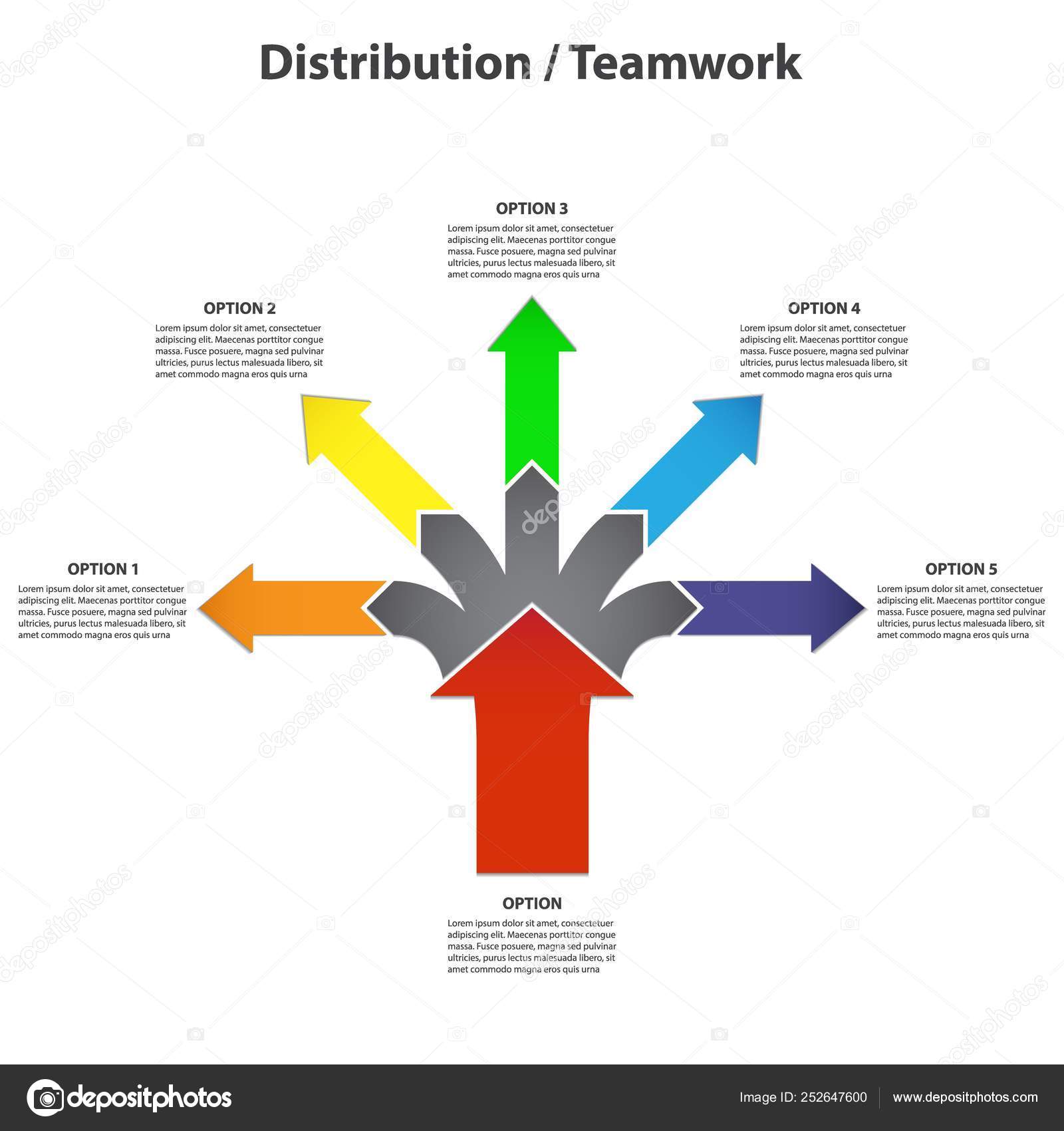 Distribution Teamwork Diagram White Background Stock Vector Image by ...
