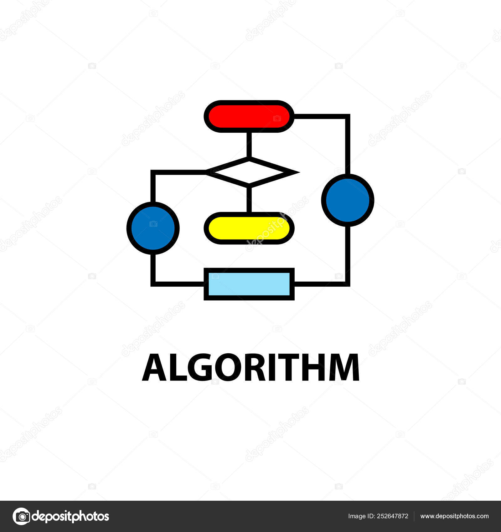 Algorithmus Vektor Illustration Auf Weißem Hintergrund - Vektorgrafik ...