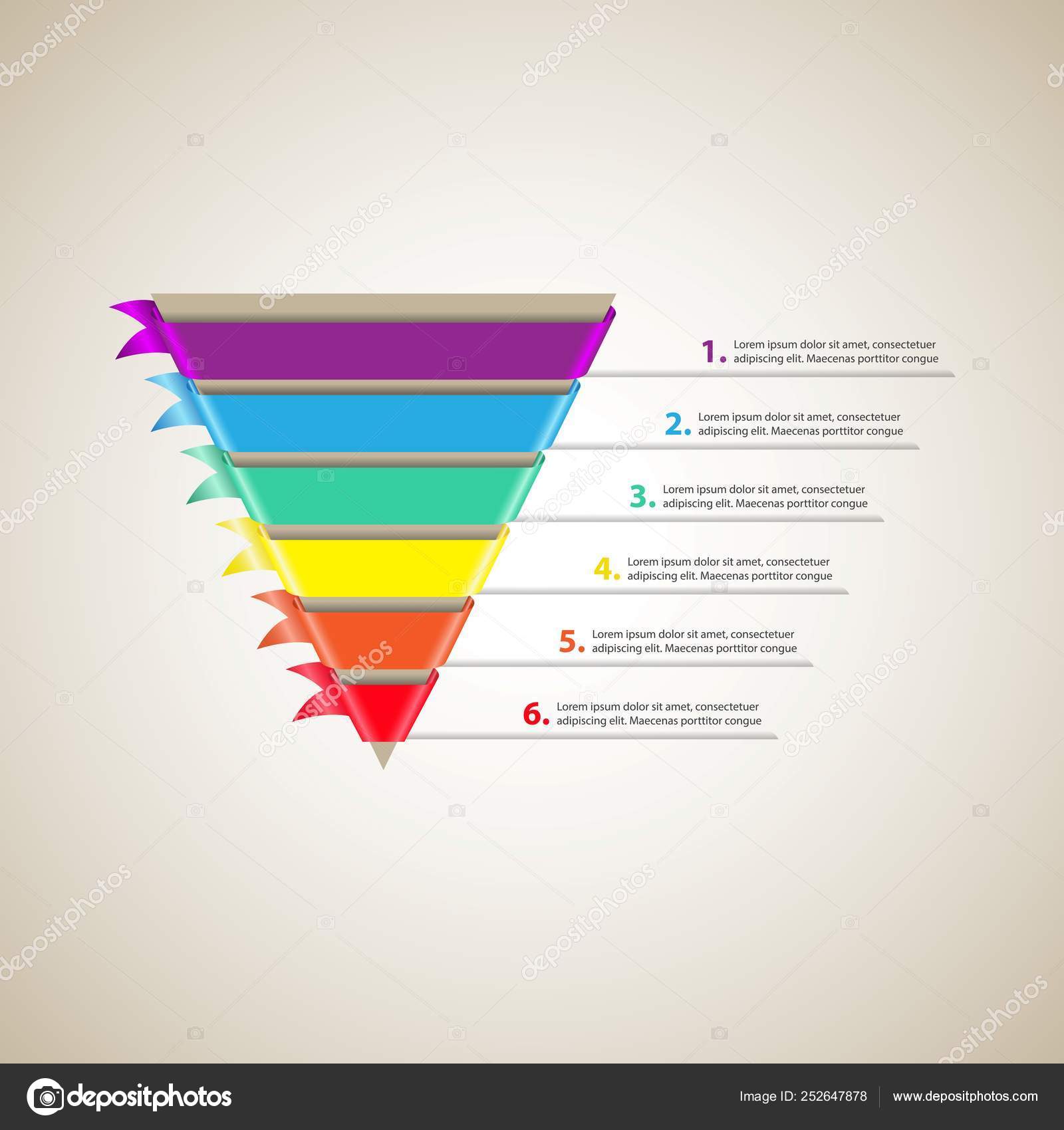 Chart Cone Ribbons Copy Space Vector Stock Vector Image by ©imassimo82 ...