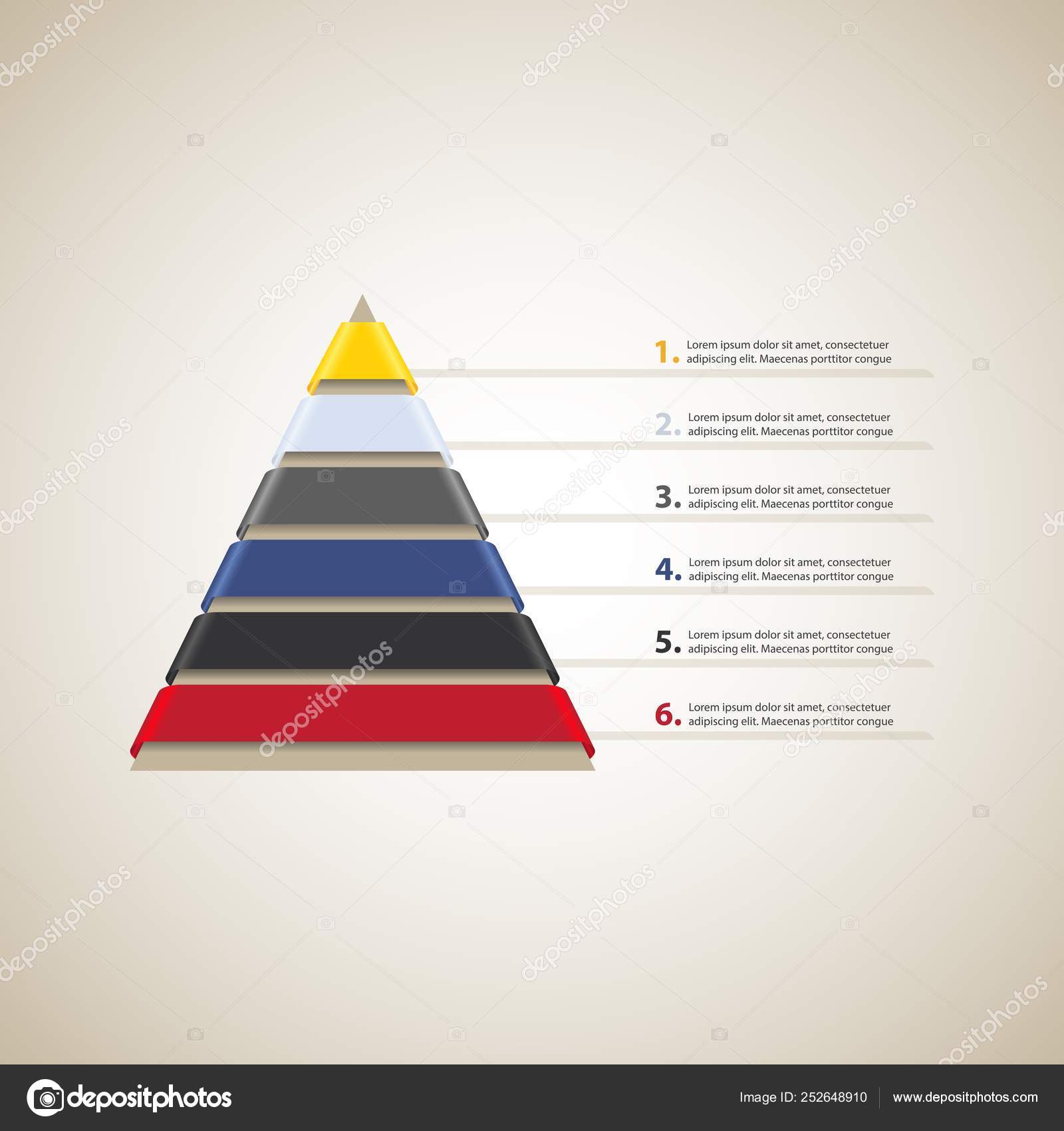 Chart Pyramid Ribbons Copy Space Vector Stock Vector by ©imassimo82 ...