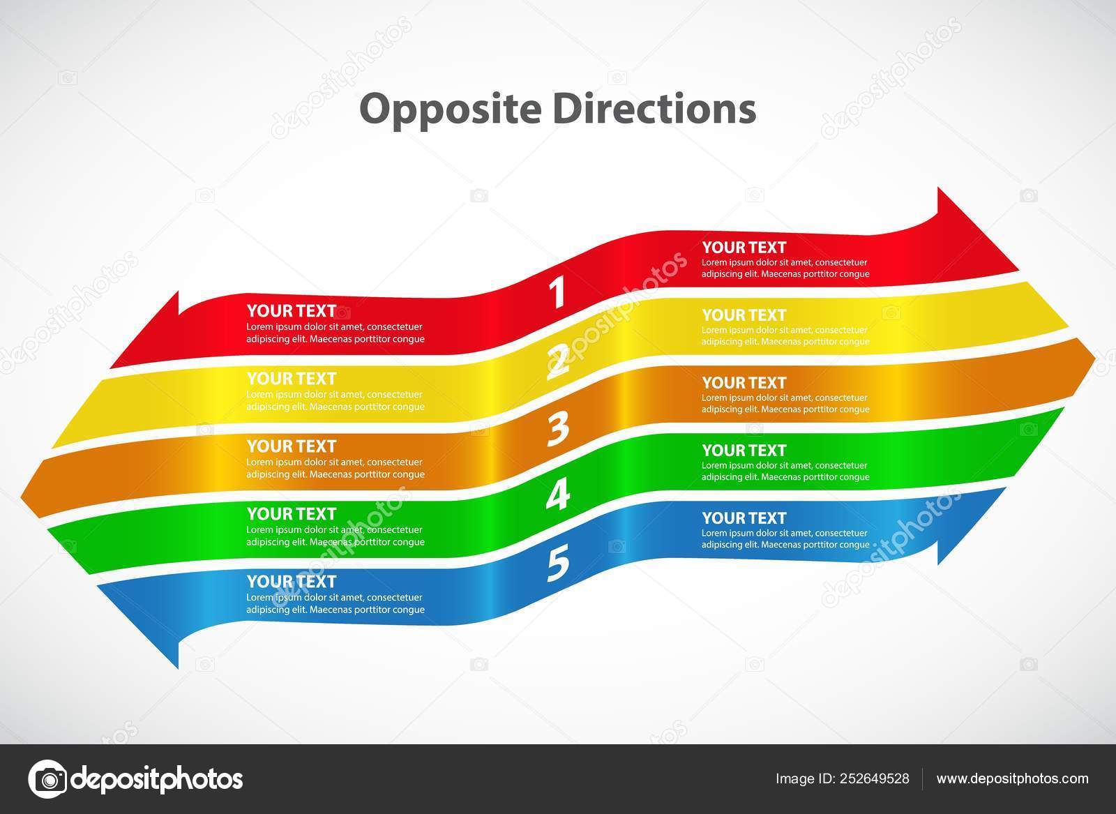 Directions Lettering Arrows White Background Stock Vector Image by ...