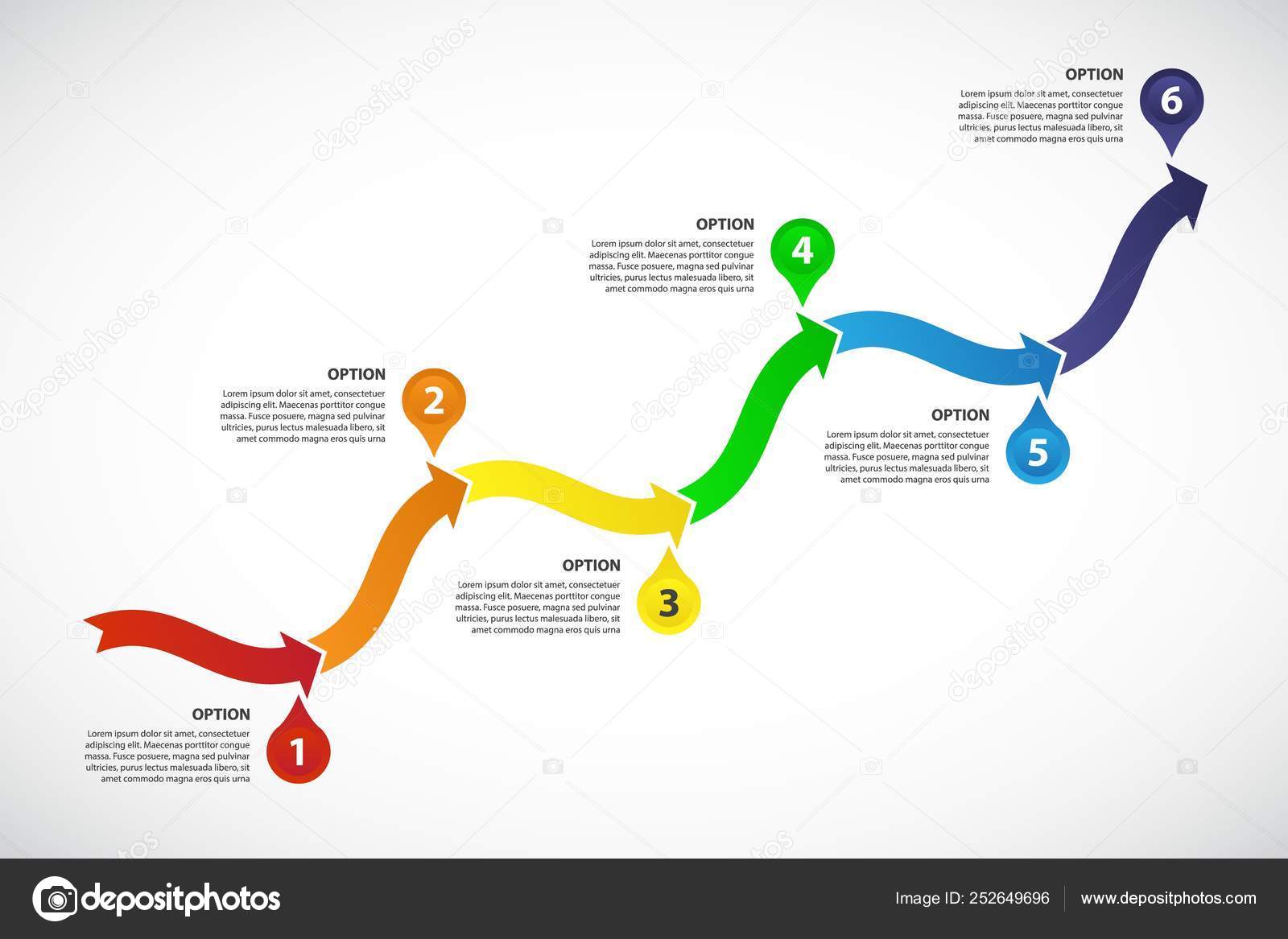Timeline Arrows Business Template Vector Stock Vector Image by ...