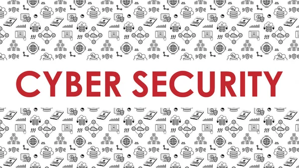 Cyber Security Lettering Signs Vector Stock Vector by ©imassimo82 252648700