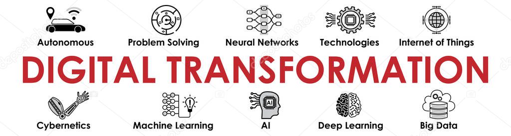 Digital transformation icons Vector Art Stock Images | Depositphotos