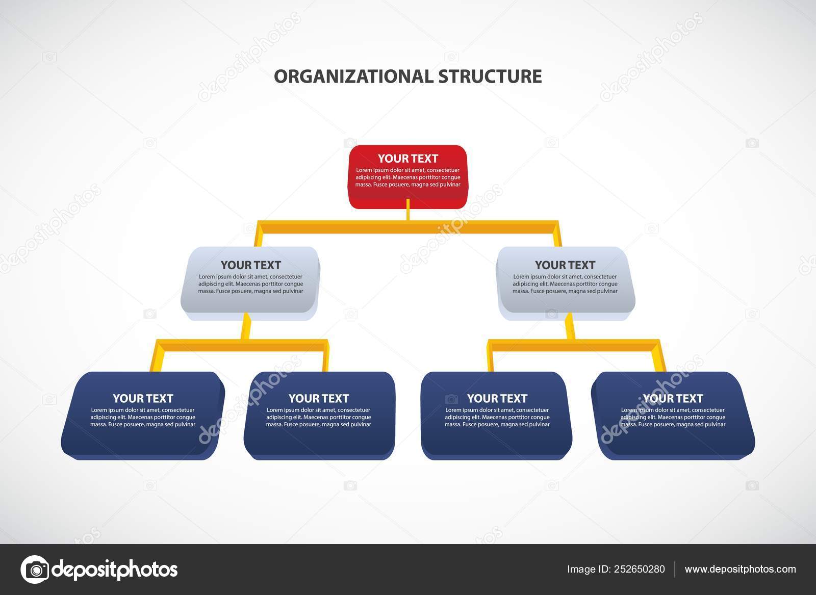 Organization Structure Presentation White Background Stock Vector Image ...