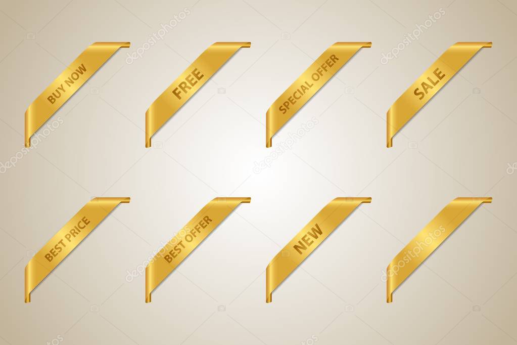 Diferentes Letras Cinta Dorada Vector Vector de stock por ©imassimo82 ...